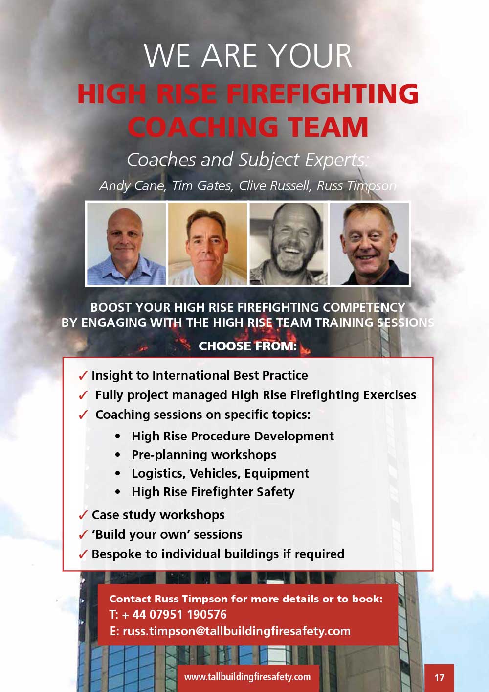 Tall Building Fire Safety Network - Regular Training and Conferences